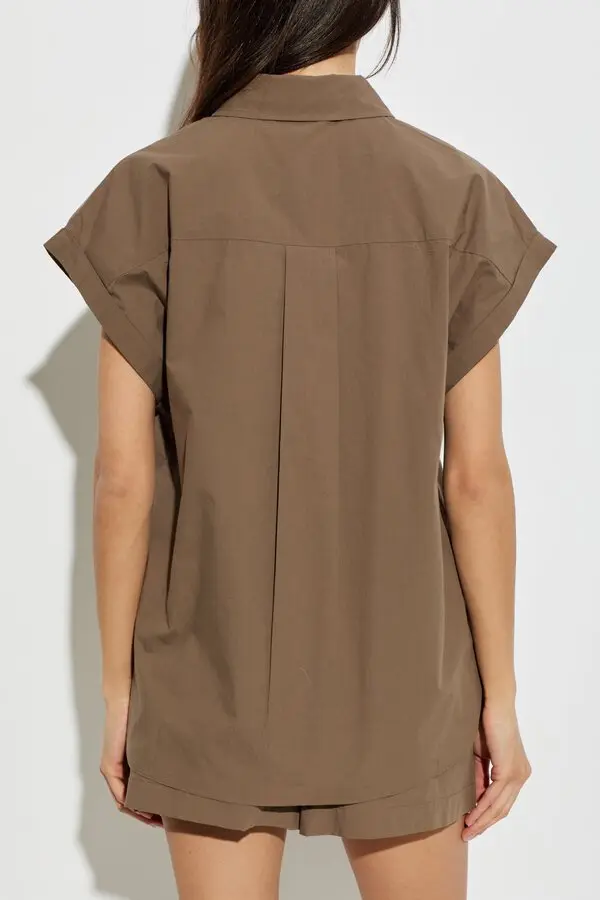 Matteau Short-sleeved Shirt With Classic Collar - Brown