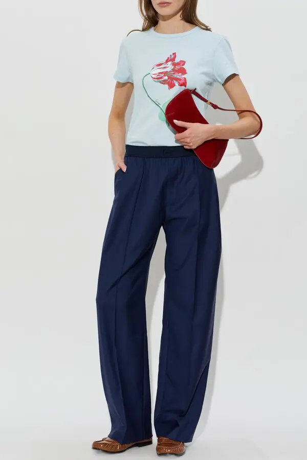 Kenzo Tulip Graphic" Cotton Knit T-shirt