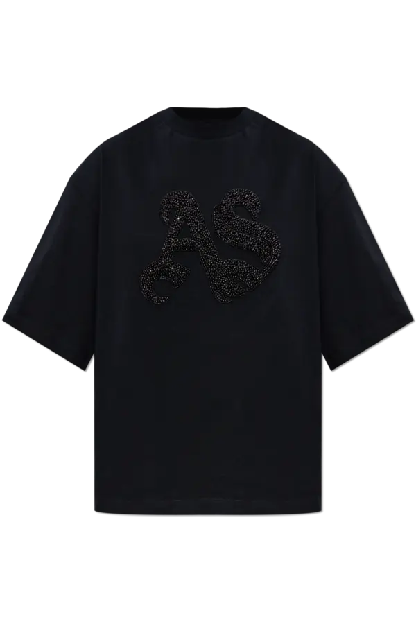 ALLSAINTS As" Crystal Appliqué Oversized T-shirt