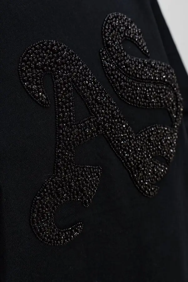 ALLSAINTS As" Crystal Appliqué Oversized T-shirt