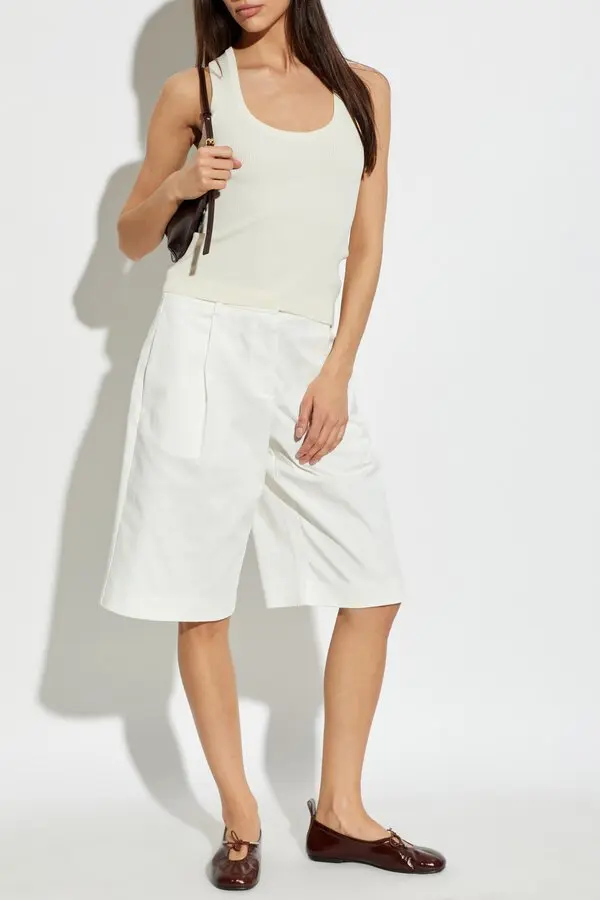 Matteau Bermuda Shorts With Pockets - White