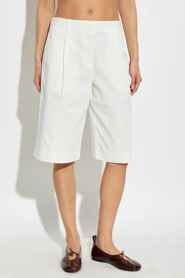 Matteau Bermuda Shorts With Pockets - White