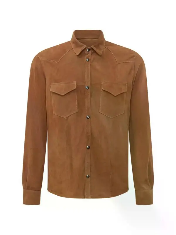 RENZO ROMAGNOLI Suede Shirt Jacket