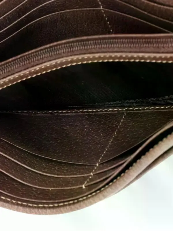 Gucci Ophidia Chain Wallet Gg Coated Canvas Crossbody Bag - Brown