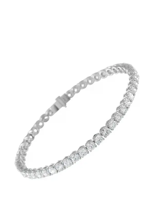 LB EXCLUSIVE 18k White Gold 8.0 Carat Diamond Tennis Bracelet - Silver