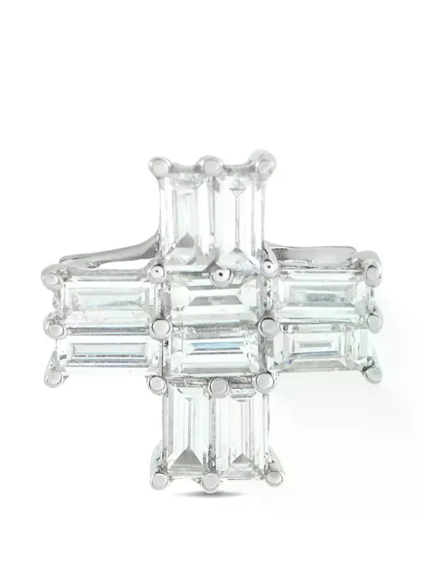 LB EXCLUSIVE 18k White Gold Diamond Cross Pendant