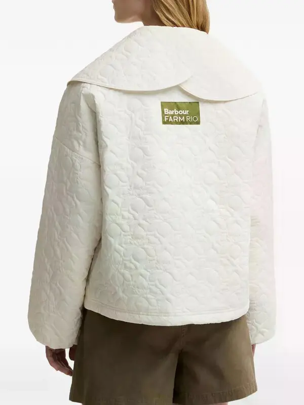 Barbour X Farm Rio Quilted Jacket With Floral Embroidery