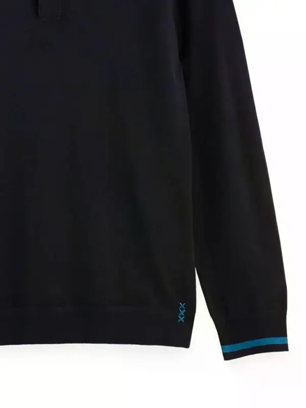 Scotch & Soda Long-sleeve Knitted Polo Shirt