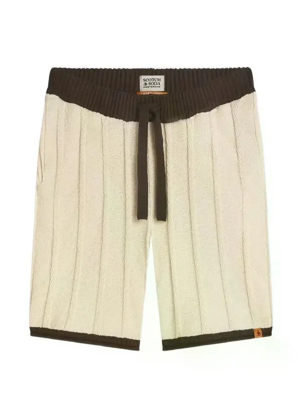 Scotch & Soda Ribbed Knit Drawstring Shorts