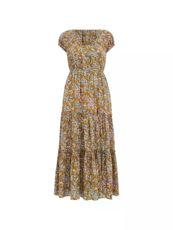 Ulla Johnson Alexi Midi Floral-print Tiered Dress