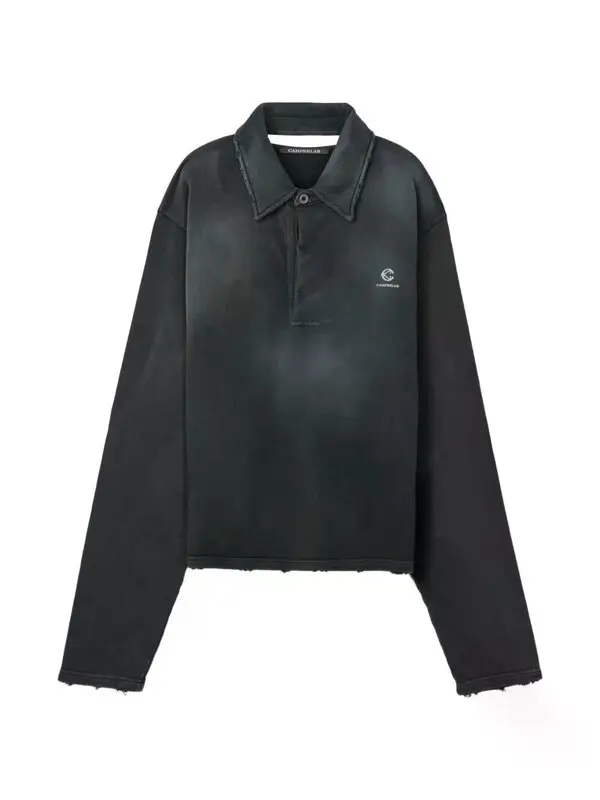 Camper Distressed Logo Collared Sweatshirt