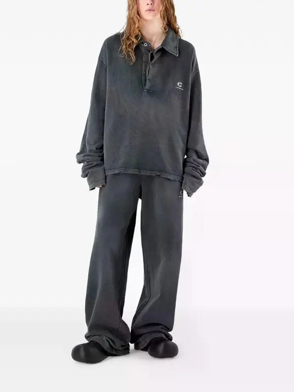 Camper Distressed Logo Collared Sweatshirt