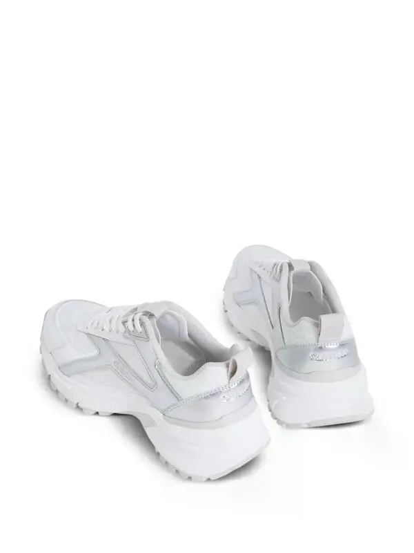 Calvin Klein Panelled Metallic-effect Sneakers