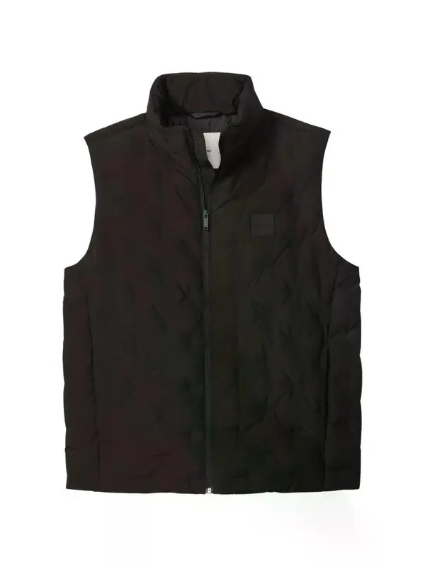 Calvin Klein Quilted Logo Patch Gilet - Black