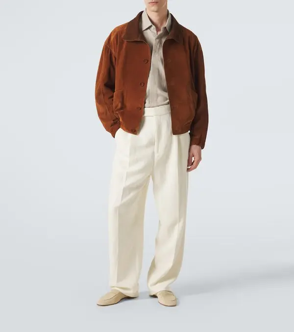 Zegna Suede Bomber Jacket