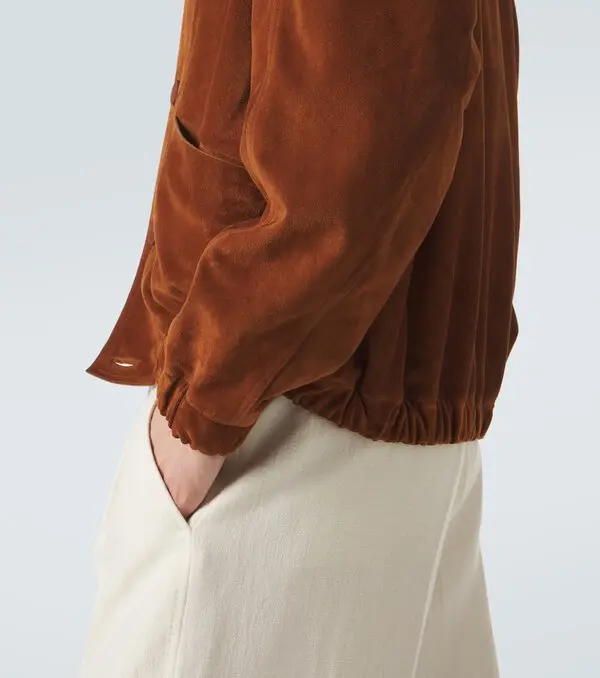 Zegna Suede Bomber Jacket