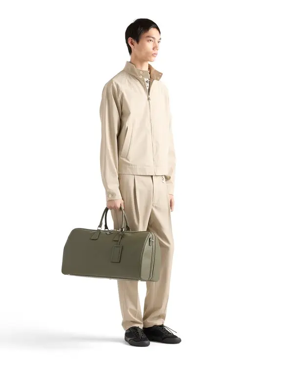 Prada Saffiano Leather Travel Bag - Green