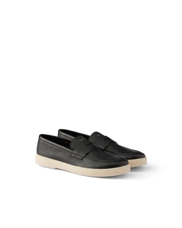 Prada Leather Loafers - Black