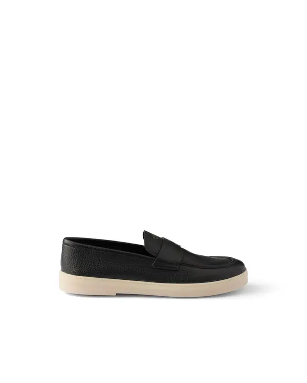 Prada Leather Loafers - Black