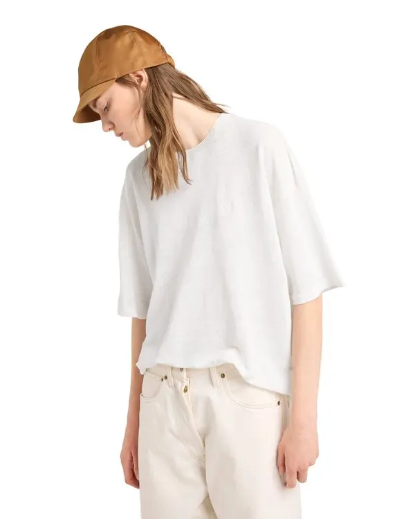 Prada Short-sleeved Linen T-shirt
