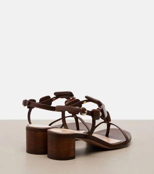 GIANVITO ROSSI Embellished Leather Sandals