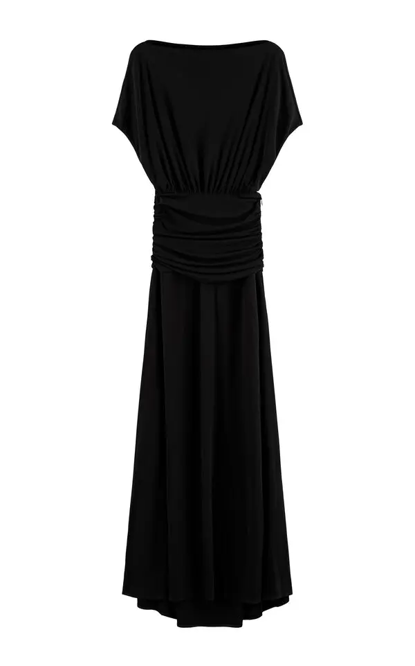 Arakii Ruffled Maxi Dress Exclusive - Black
