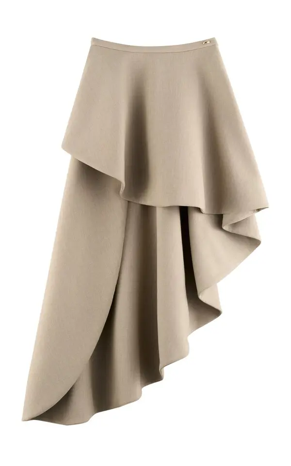 Arakii Spiral Asymmetrical Maxi Skirt - Neutral