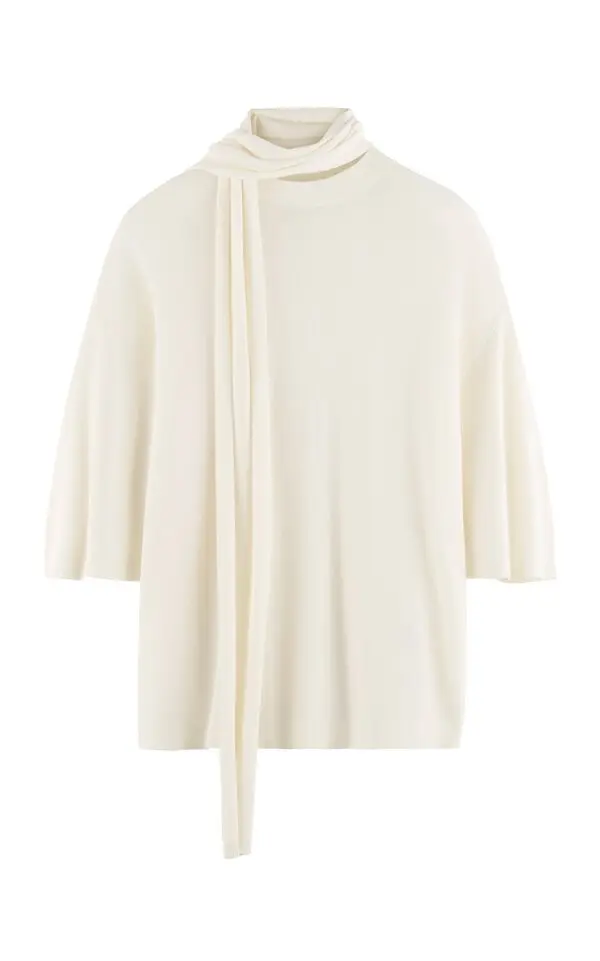 Arakii Draped Relaxed Shirt With Tie Detail - Off-white