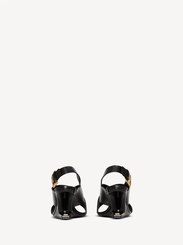 Balmain Calfskin Leather Anthem No Wedge Sandals