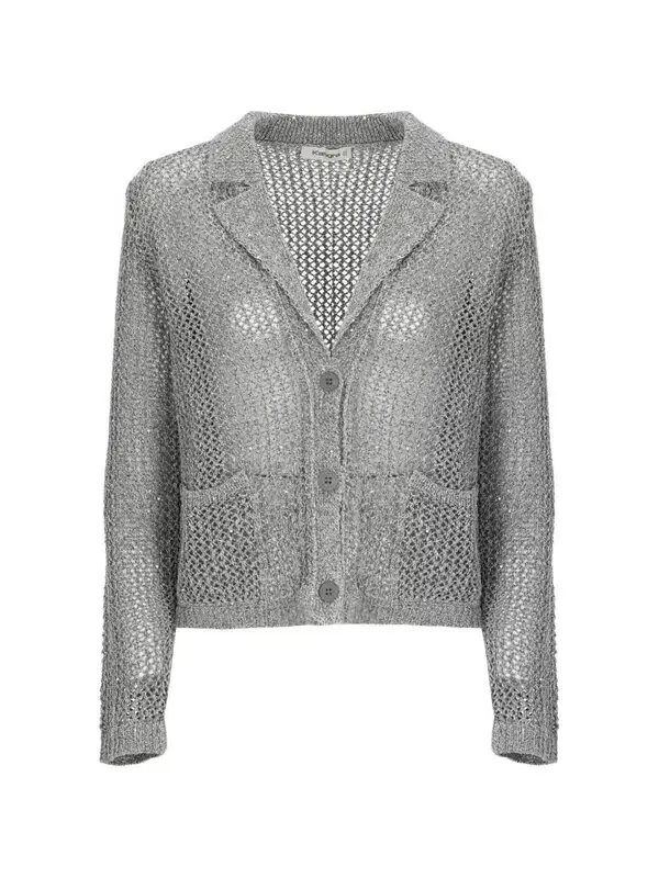 KANGRA Sequin-embellished Open-knit Jacket