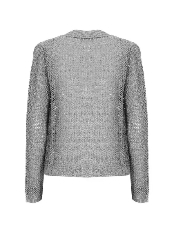 KANGRA Sequin-embellished Open-knit Jacket