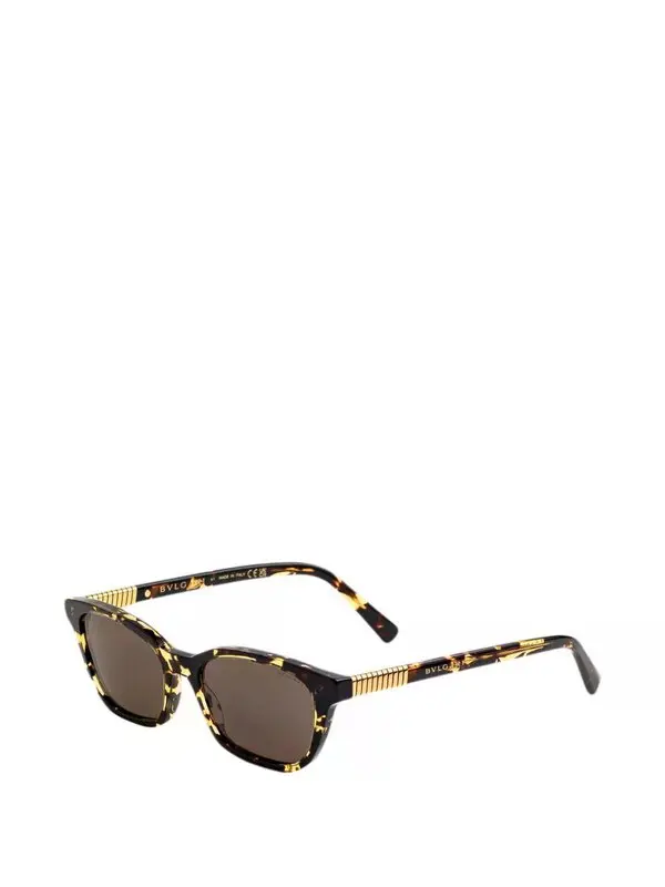 BVLGARI Square Frame Sunglasses With Tortoiseshell Effect