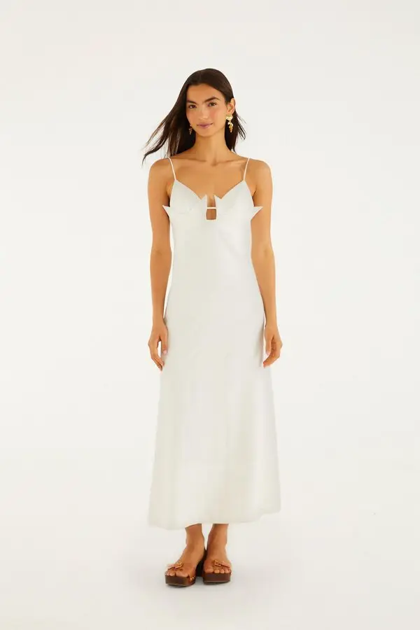 Farm Rio Paper Boat Maxi Dress - Off-white