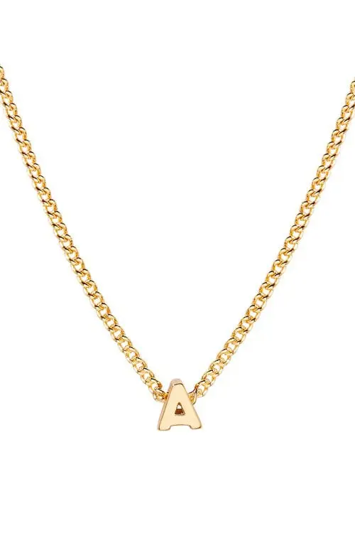 BROOK & YORK Kira Mini Initial Pendant Necklace - Gold A