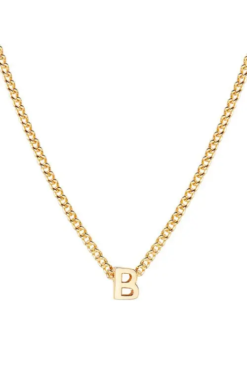 BROOK & YORK Kira Mini Initial Pendant Necklace - Gold B