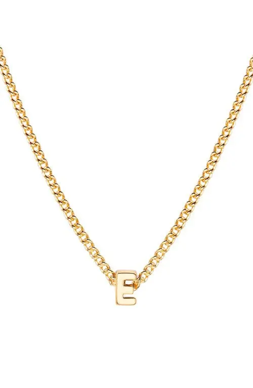 BROOK & YORK Kira Mini Initial Pendant Necklace - Gold E