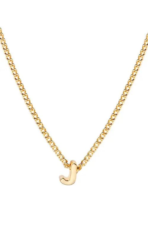 BROOK & YORK Kira Mini Initial Pendant Necklace - Gold J
