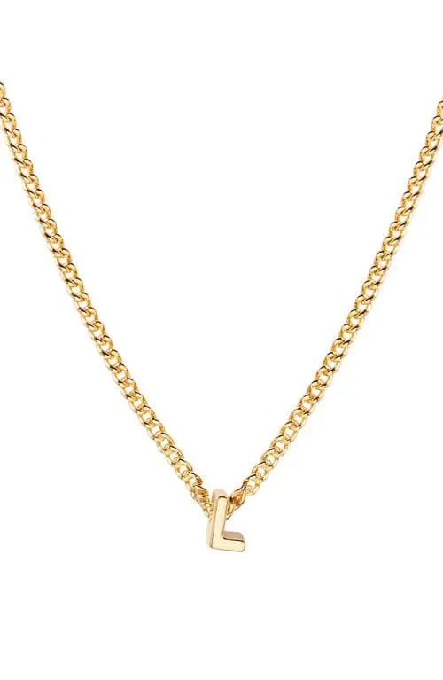 BROOK & YORK Kira Mini Initial Pendant Necklace - Gold L
