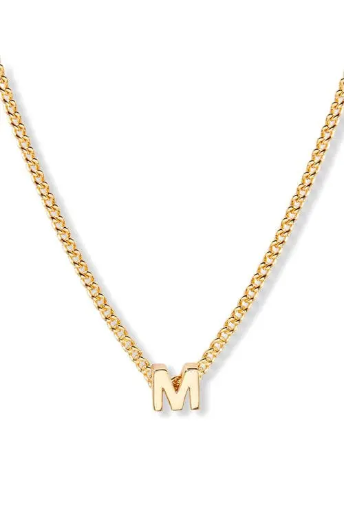 BROOK & YORK Kira Mini Initial Pendant Necklace - Gold M