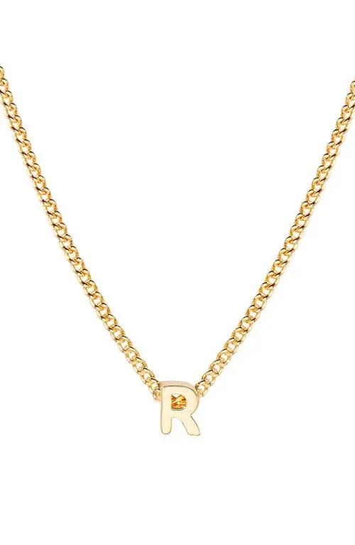 BROOK & YORK Kira Mini Initial Pendant Necklace - Gold R
