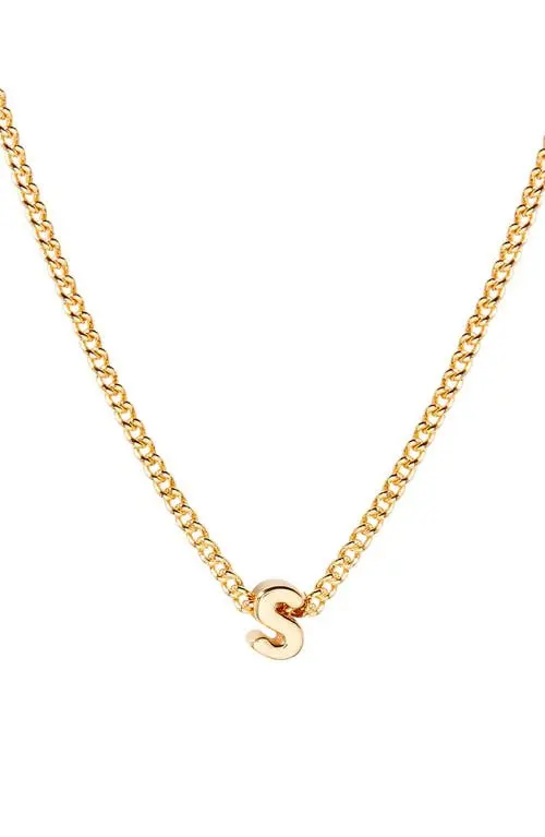 BROOK & YORK Kira Mini Initial Pendant Necklace - Gold S