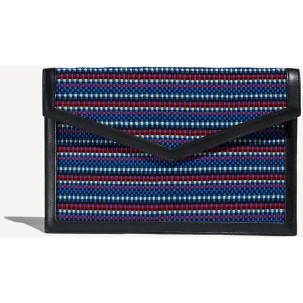 AMAMBAIH Large Woven Leather Folder Bag - Miro