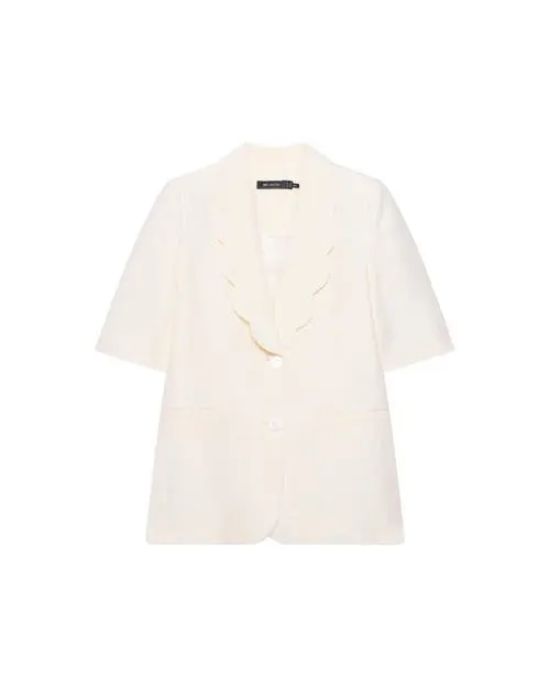 Mint Velvet Scallop Front Short Sleeve Blazer