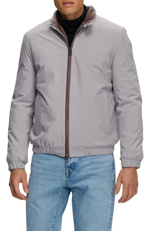 Gorski Genuine Shearling Lined Jacket - Light Beige