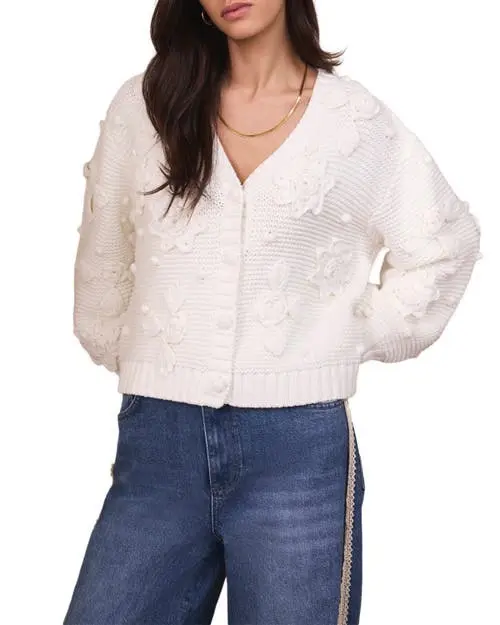 Mint Velvet Appliqué Floral V-neck Cardigan
