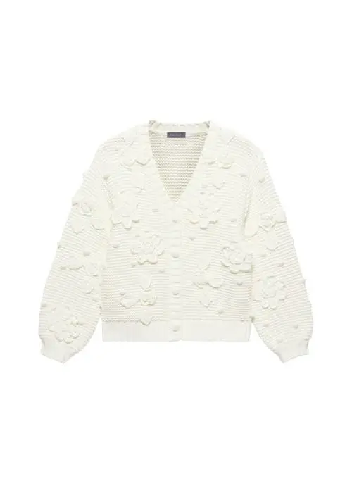 Mint Velvet Appliqué Floral V-neck Cardigan