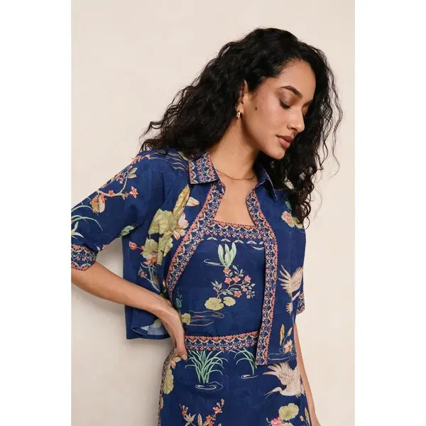 RAISHMA Kylie Printed Vest - Blue