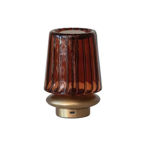 STORIED HOME Led Table Lamp With Touch Sensor - Yellow