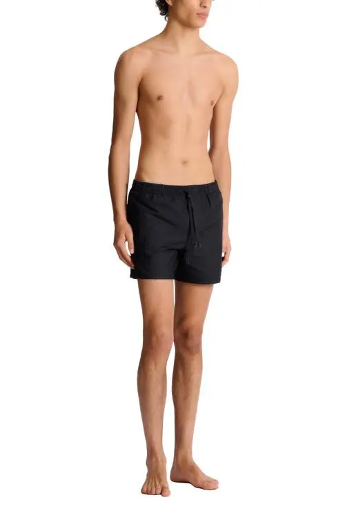 Balmain Monogrammed Swim Shorts - Black