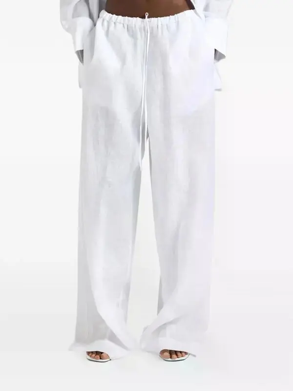 Liviana Conti Grayson Drawstring Wide-leg Trousers - White